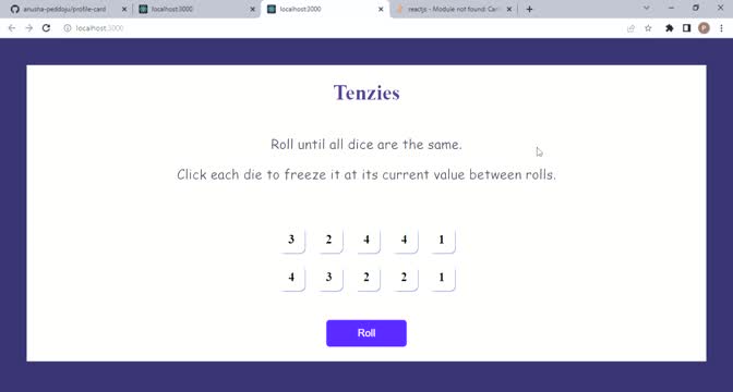 Anusha peddoju on LinkedIn: #tenzies #reactjs #mern Anusha peddoju on LinkedIn: #tenzies #reactjs #mern