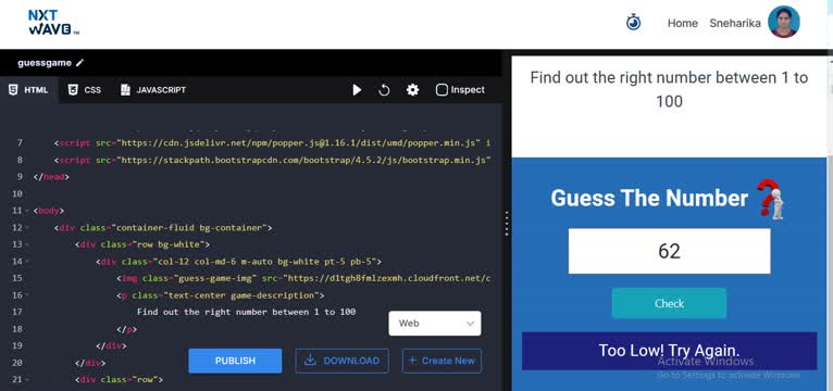 Sneharika N on LinkedIn: #day86 #100daysofcodechallenge #javascript #js ... Sneharika N on LinkedIn: #day86 #100daysofcodechallenge #javascript #js ...