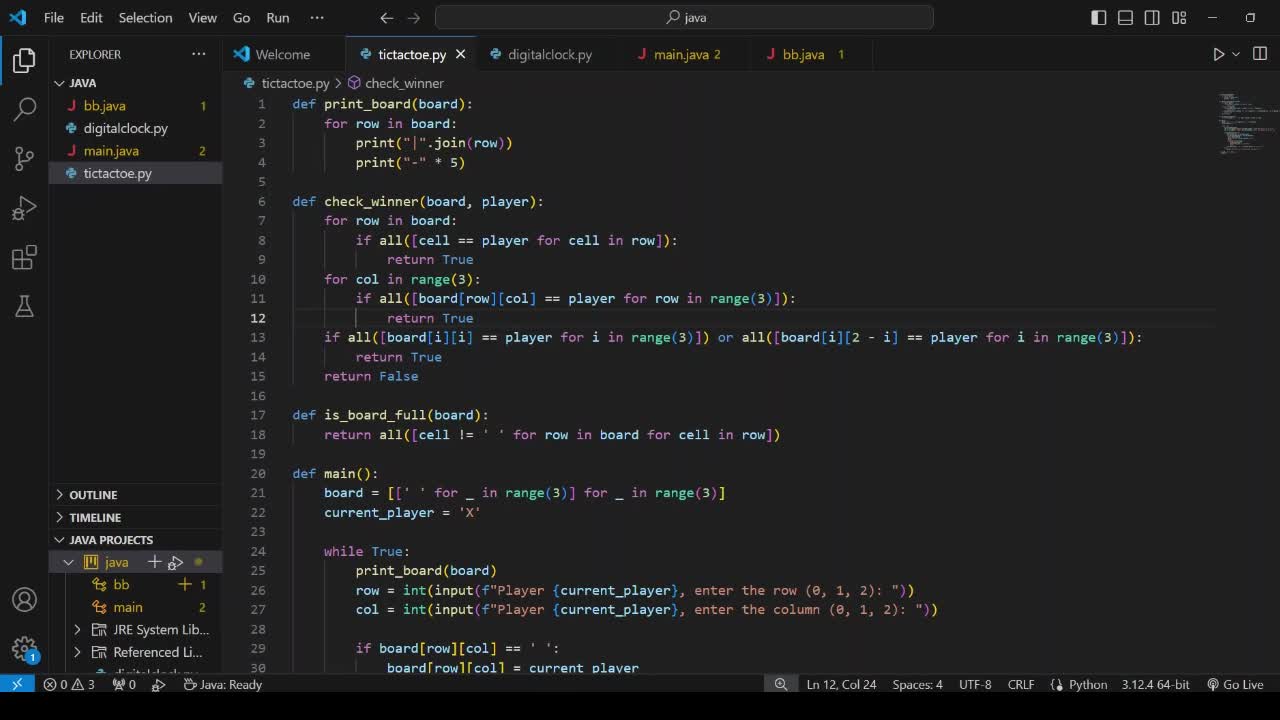 Abhishek D on LinkedIn: #python #tictactoe #coding #programming # ... Abhishek D on LinkedIn: #python #tictactoe #coding #programming # ...