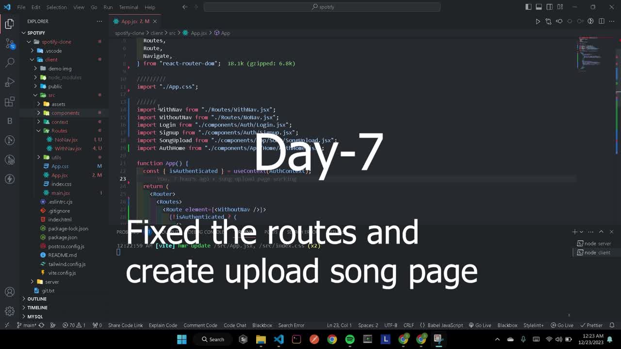 Satyam Kumar on LinkedIn: Day-7 Spotify-clone Fixed routing for nav ... Satyam Kumar on LinkedIn: Day-7 Spotify-clone Fixed routing for nav ...