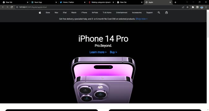 Charan R on LinkedIn: Cloned Apple Home Page With html and Css 🚀 on ... Charan R on LinkedIn: Cloned Apple Home Page With html and Css 🚀 on ...