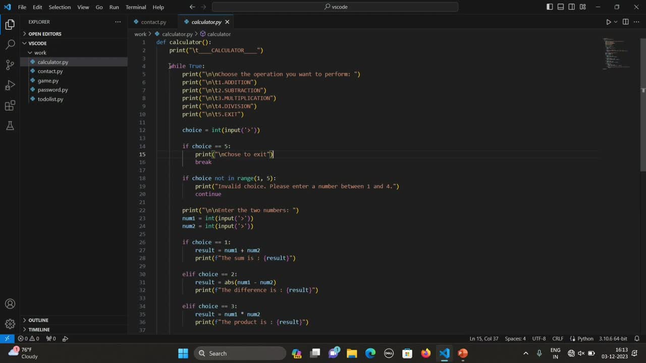 GOPIKA J on LinkedIn: #python #calculatorproject #codingchallenge GOPIKA J on LinkedIn: #python #calculatorproject #codingchallenge