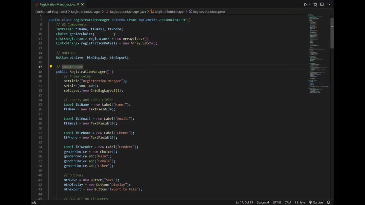 OM KOTHARI on LinkedIn: #java #programming #awt #coding #internship # ... OM KOTHARI on LinkedIn: #java #programming #awt #coding #internship # ...