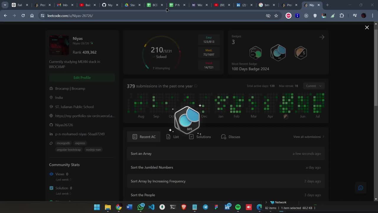 P.N. Mohamed Niyas on LinkedIn: #leetcode #100daysofcode #codingjourney ... P.N. Mohamed Niyas on LinkedIn: #leetcode #100daysofcode #codingjourney ...
