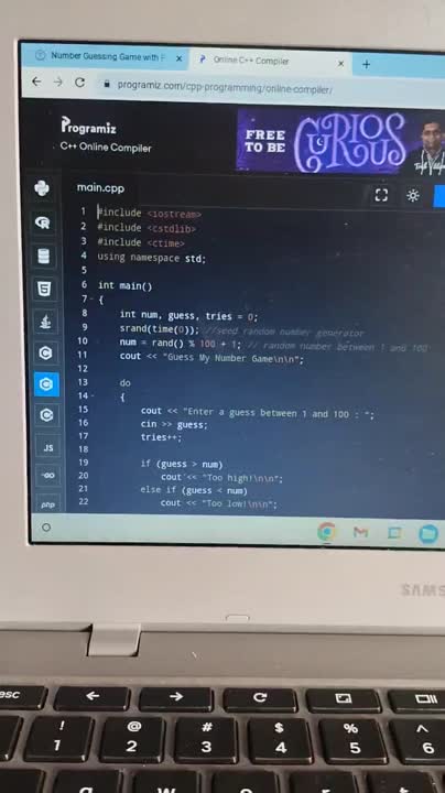 Anirudha Pratap Singh on LinkedIn: Number Guessing Game in c++CodSoft Task1 Anirudha Pratap Singh on LinkedIn: Number Guessing Game in c++CodSoft Task1
