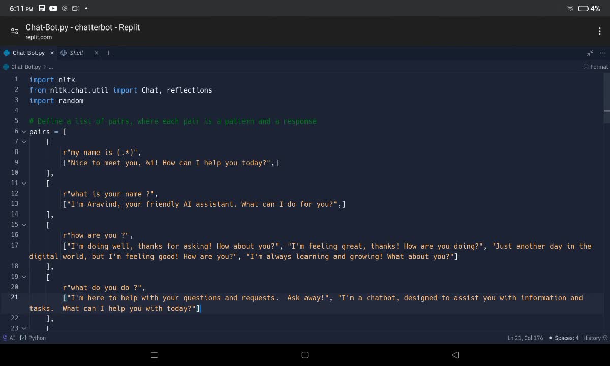 Aravind Ummadisingh on LinkedIn: #python #internship #codealpha Aravind Ummadisingh on LinkedIn: #python #internship #codealpha