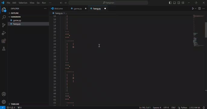 Raasika c on LinkedIn: #python #programming #internship #hangman # ... Raasika c on LinkedIn: #python #programming #internship #hangman # ...