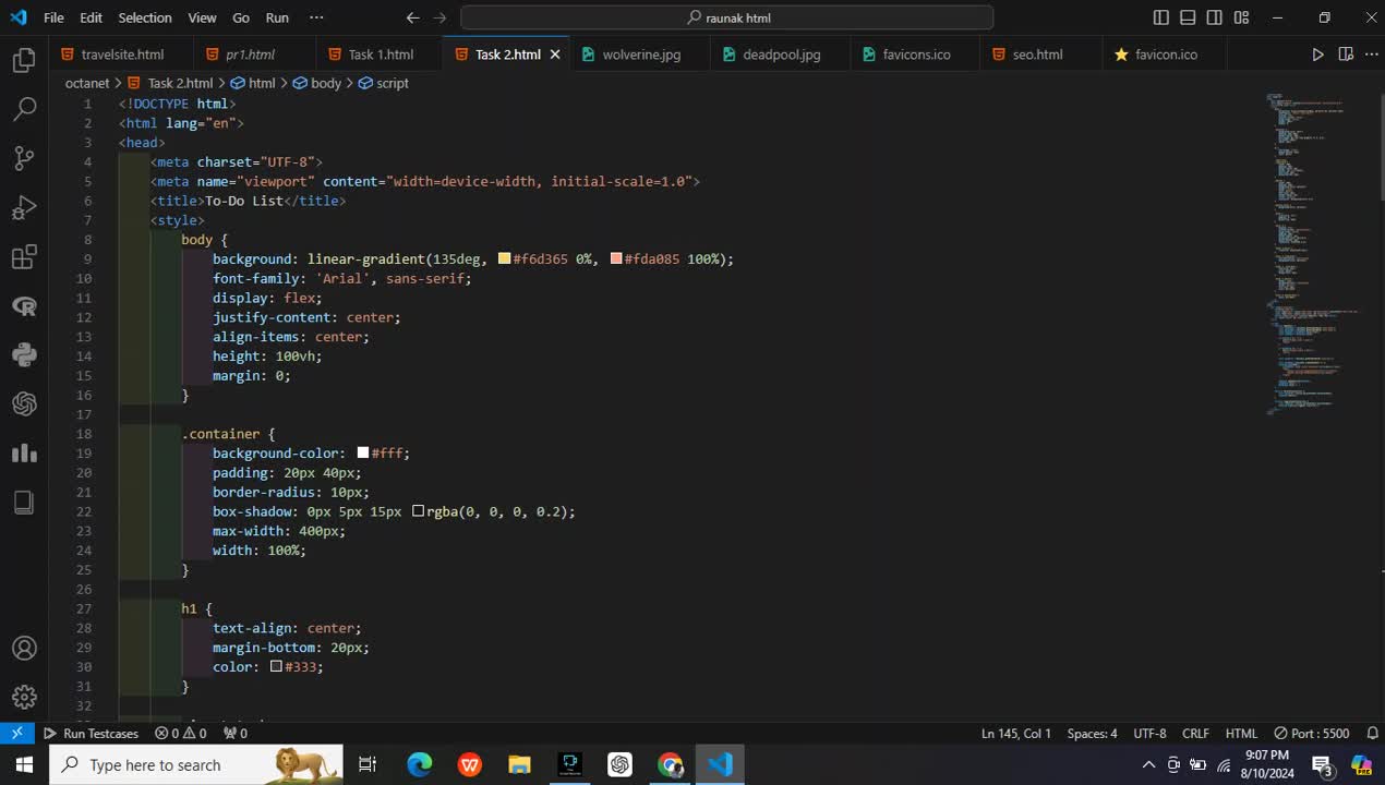 Raunak Rai on LinkedIn: #octanet #webdevelopment #code #todo Raunak Rai on LinkedIn: #octanet #webdevelopment #code #todo