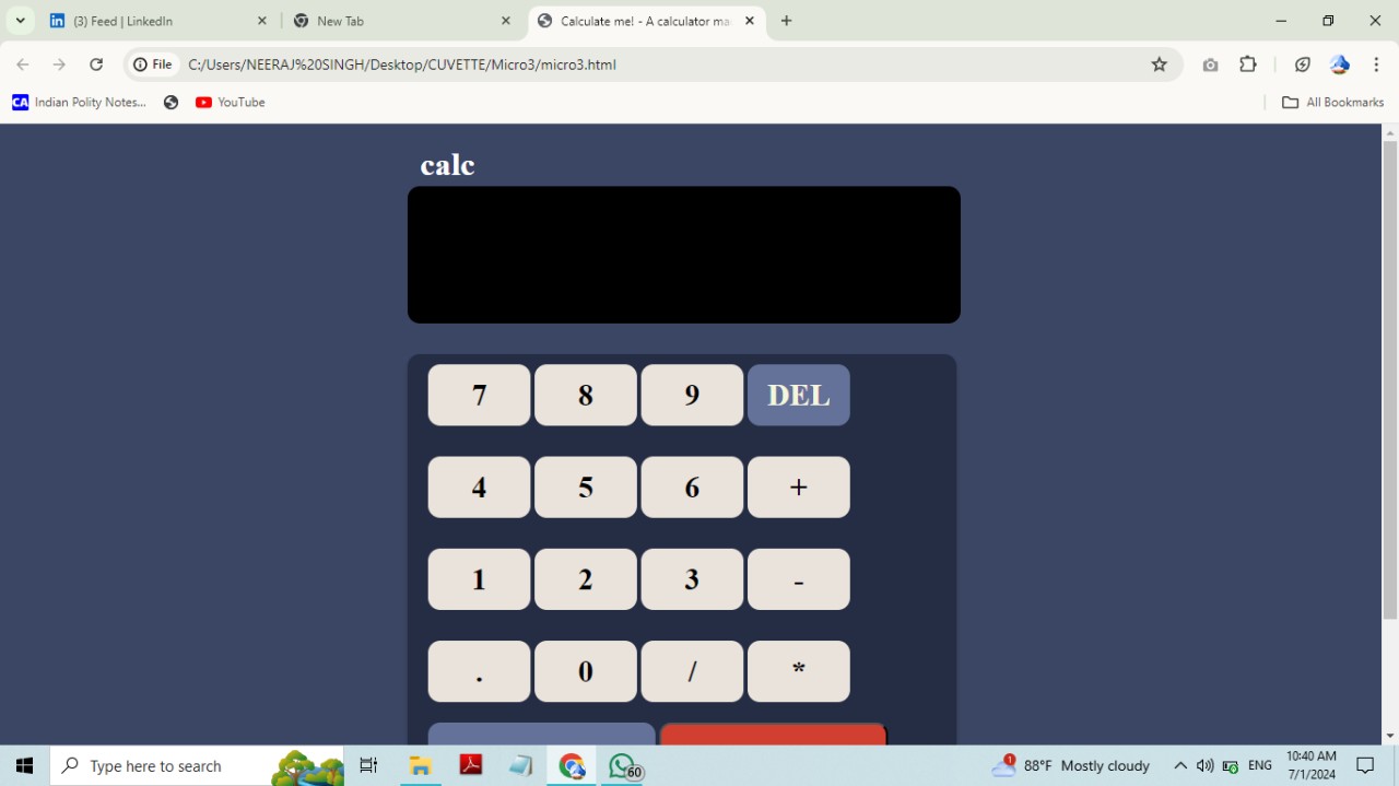 Neeraj Singh on LinkedIn: #calculator #html #css #javascript # ... Neeraj Singh on LinkedIn: #calculator #html #css #javascript # ...