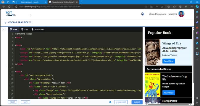 MANTHRA BASAKARAN on LinkedIn: #ccbp #nxtwave #reactjs #python #coding ... MANTHRA BASAKARAN on LinkedIn: #ccbp #nxtwave #reactjs #python #coding ...