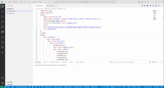 Kapil Saini on LinkedIn: #landingpage #octanet #html #css Kapil Saini on LinkedIn: #landingpage #octanet #html #css