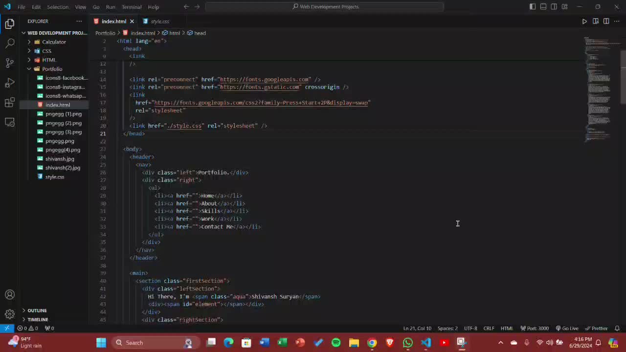 Shivansh Suryan on LinkedIn: TASK (1) :- Creating a Personal Portfolio ... Shivansh Suryan on LinkedIn: TASK (1) :- Creating a Personal Portfolio ...