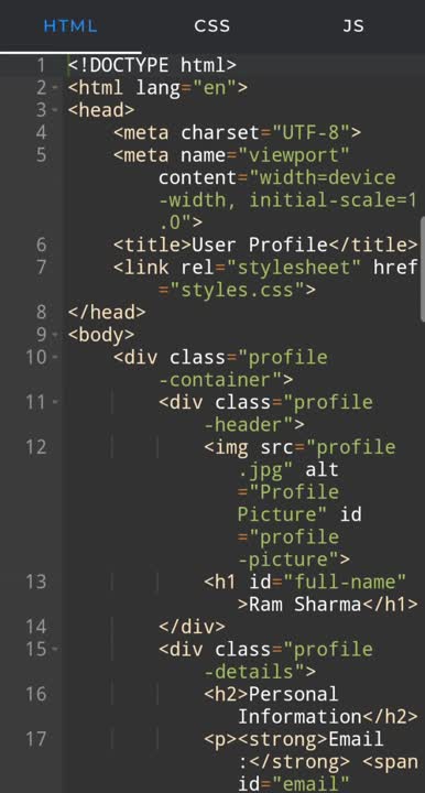 Dushyant Saraswat on LinkedIn: Code for make profile. Dushyant Saraswat on LinkedIn: Code for make profile.