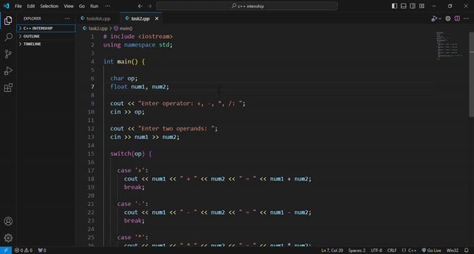 Komal Charan on LinkedIn: #codsoft #cplusplus #softwaredevelopment # ... Komal Charan on LinkedIn: #codsoft #cplusplus #softwaredevelopment # ...