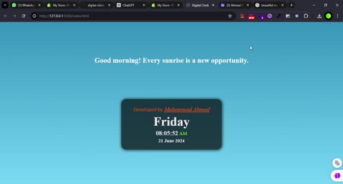 Muhammad Ahmad Jawad on LinkedIn: #digitalclock #javascript #html #css ... Muhammad Ahmad Jawad on LinkedIn: #digitalclock #javascript #html #css ...