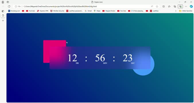 Mayank Mehra on LinkedIn: Digital clock using HTML CSS JavaScript ... Mayank Mehra on LinkedIn: Digital clock using HTML CSS JavaScript ...