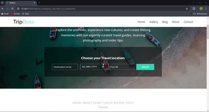 Krishna Aman on LinkedIn: #travelwebsite #html #css #js #project Krishna Aman on LinkedIn: #travelwebsite #html #css #js #project