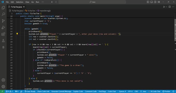 Aman Singh on LinkedIn: #java #tictactoe #coding #internpe #internship ... Aman Singh on LinkedIn: #java #tictactoe #coding #internpe #internship ...
