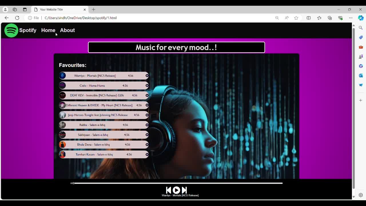 sindhu navuluri on LinkedIn: #html #css #javascript #frontend #ui #music sindhu navuluri on LinkedIn: #html #css #javascript #frontend #ui #music