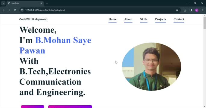 Mohan Saye Pawan Bachu on LinkedIn: #webdevelopment #portfolio #html # ... Mohan Saye Pawan Bachu on LinkedIn: #webdevelopment #portfolio #html # ...