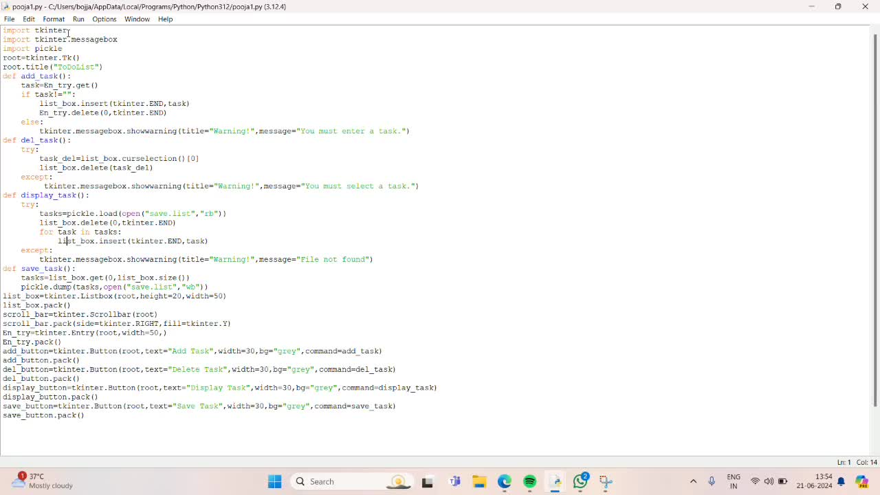 Poojitha .B on LinkedIn: #codsoft #python Poojitha .B on LinkedIn: #codsoft #python
