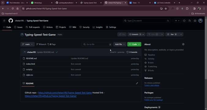 Chetan Sawale on LinkedIn: #typingspeedtest #typinggame #javascript # ... Chetan Sawale on LinkedIn: #typingspeedtest #typinggame #javascript # ...