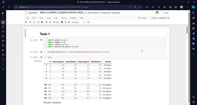 Madesh M on LinkedIn: Oasis Infobyte internship in data science Task #1 ... Madesh M on LinkedIn: Oasis Infobyte internship in data science Task #1 ...