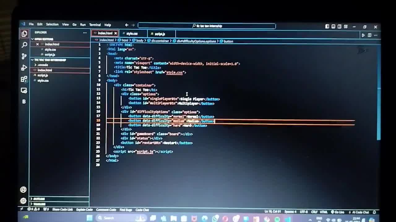 Dev Rajput on LinkedIn: #html #css #javascript #task #tictacteo Dev Rajput on LinkedIn: #html #css #javascript #task #tictacteo