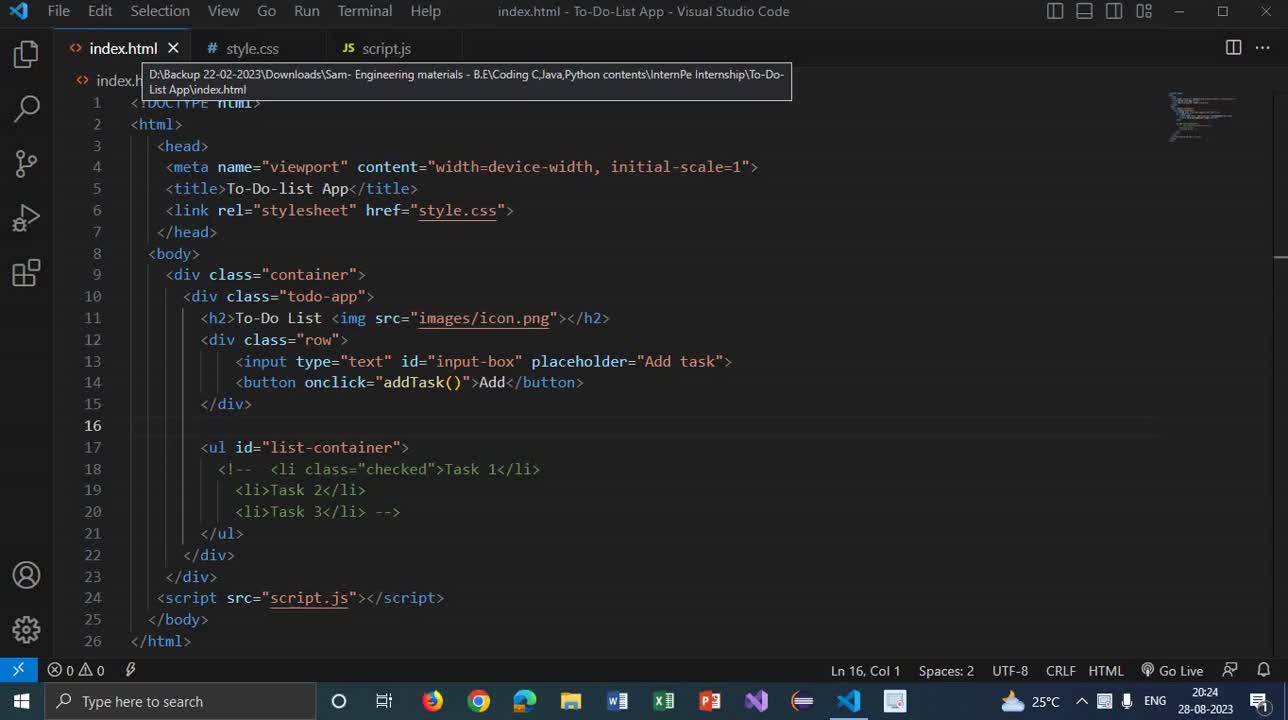 Samson S on LinkedIn: #internship #webdev #taskcompletion #internpe # ... Samson S on LinkedIn: #internship #webdev #taskcompletion #internpe # ...