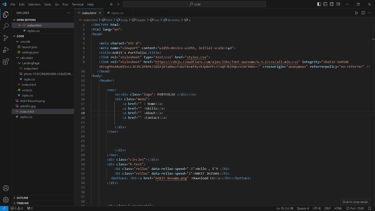 Ankit Jaiswal on LinkedIn: #codsoft #internship #html #css #portfolio Ankit Jaiswal on LinkedIn: #codsoft #internship #html #css #portfolio
