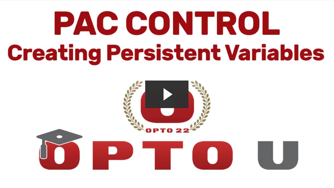 Opto 22 on LinkedIn: Today's OptoU lesson: Using Persistent Variables ... Opto 22 on LinkedIn: Today's OptoU lesson: Using Persistent Variables ...