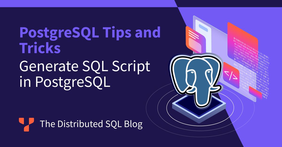 Halil Dagli on LinkedIn: Generate SQL from SQL in PostgreSQL Halil Dagli on LinkedIn: Generate SQL from SQL in PostgreSQL