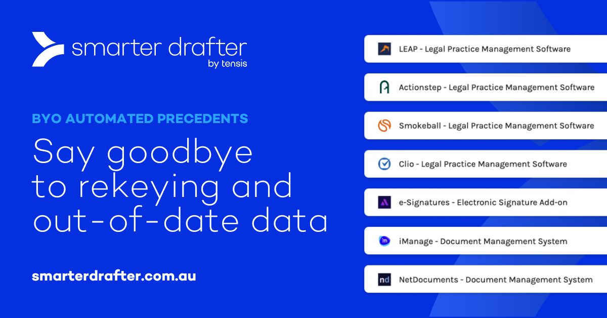 Smarter Drafter by Tensis on LinkedIn: Build Your Own Automated Precedents Smarter Drafter by Tensis on LinkedIn: Build Your Own Automated Precedents
