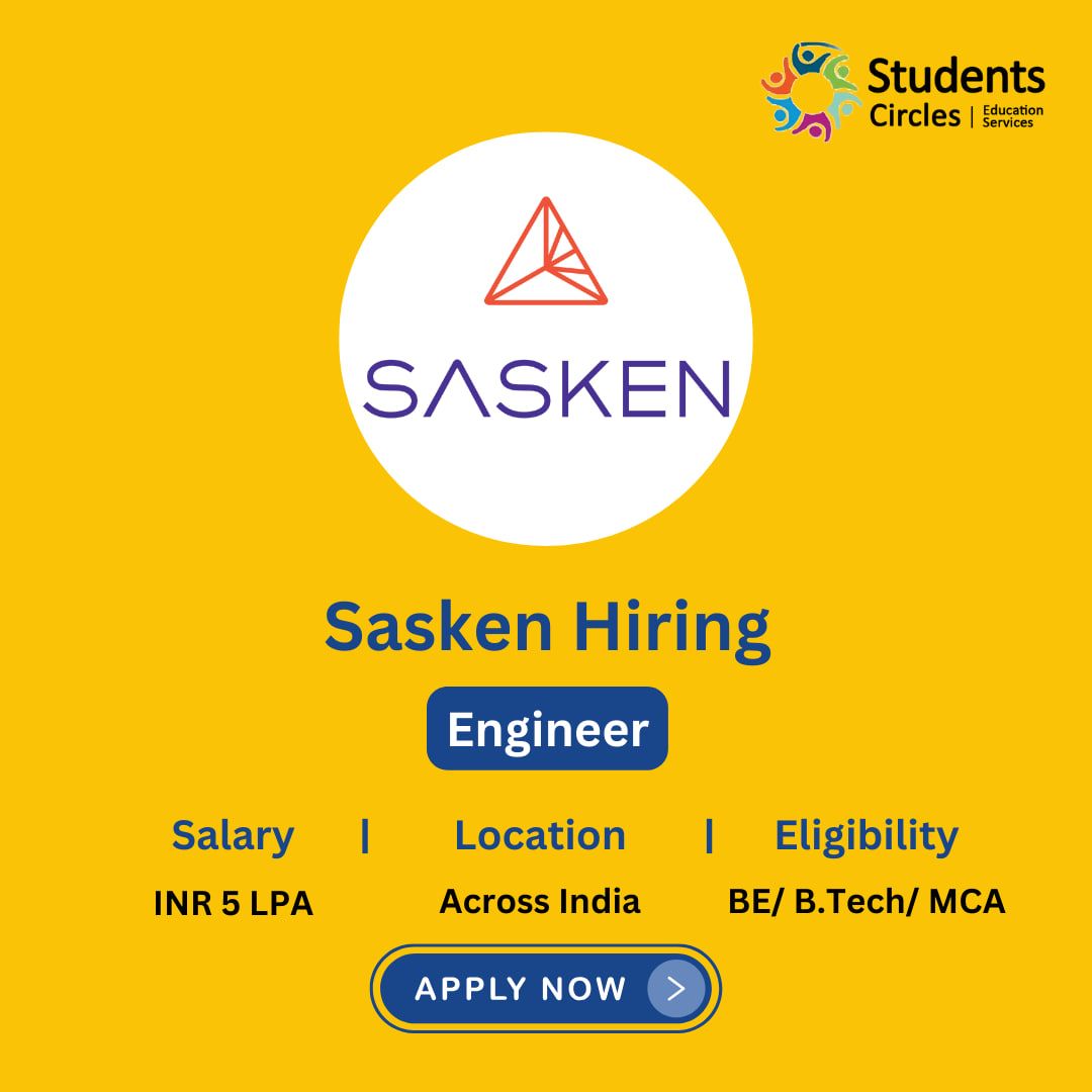 Students Circles on LinkedIn: 🔥 Sasken Hiring Engineer 👇 🔗 APPLY LINK ... Students Circles on LinkedIn: 🔥 Sasken Hiring Engineer 👇 🔗 APPLY LINK ...