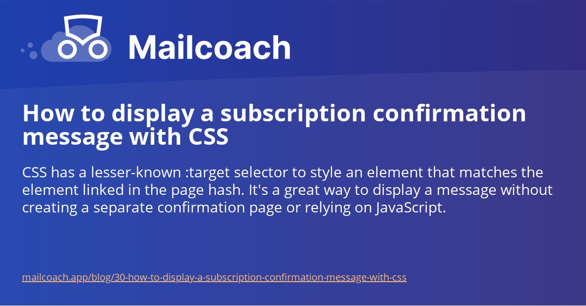 Laravel News on LinkedIn: How to display a subscription confirmation ... Laravel News on LinkedIn: How to display a subscription confirmation ...