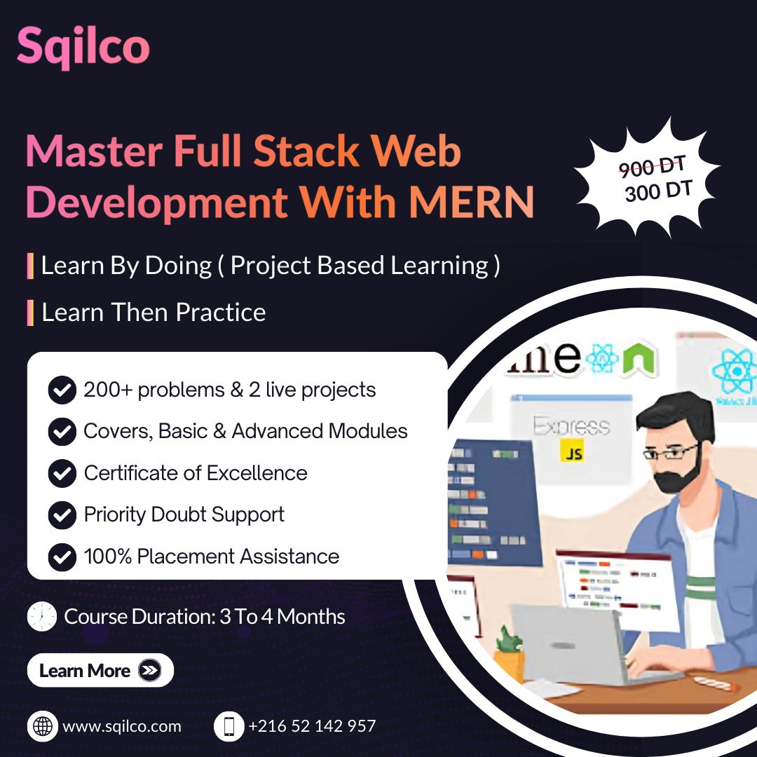 Sqilco Tunisia on LinkedIn: #fullstackdeveloper #mernstack # ... Sqilco Tunisia on LinkedIn: #fullstackdeveloper #mernstack # ...