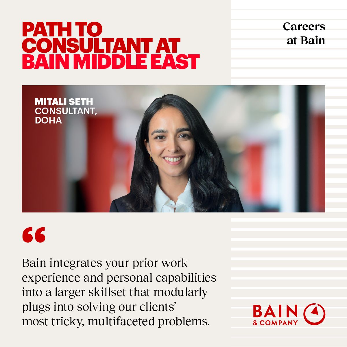 Bain & Company on LinkedIn: Mitali Seth - Recruiting - Career Story Bain & Company on LinkedIn: Mitali Seth - Recruiting - Career Story