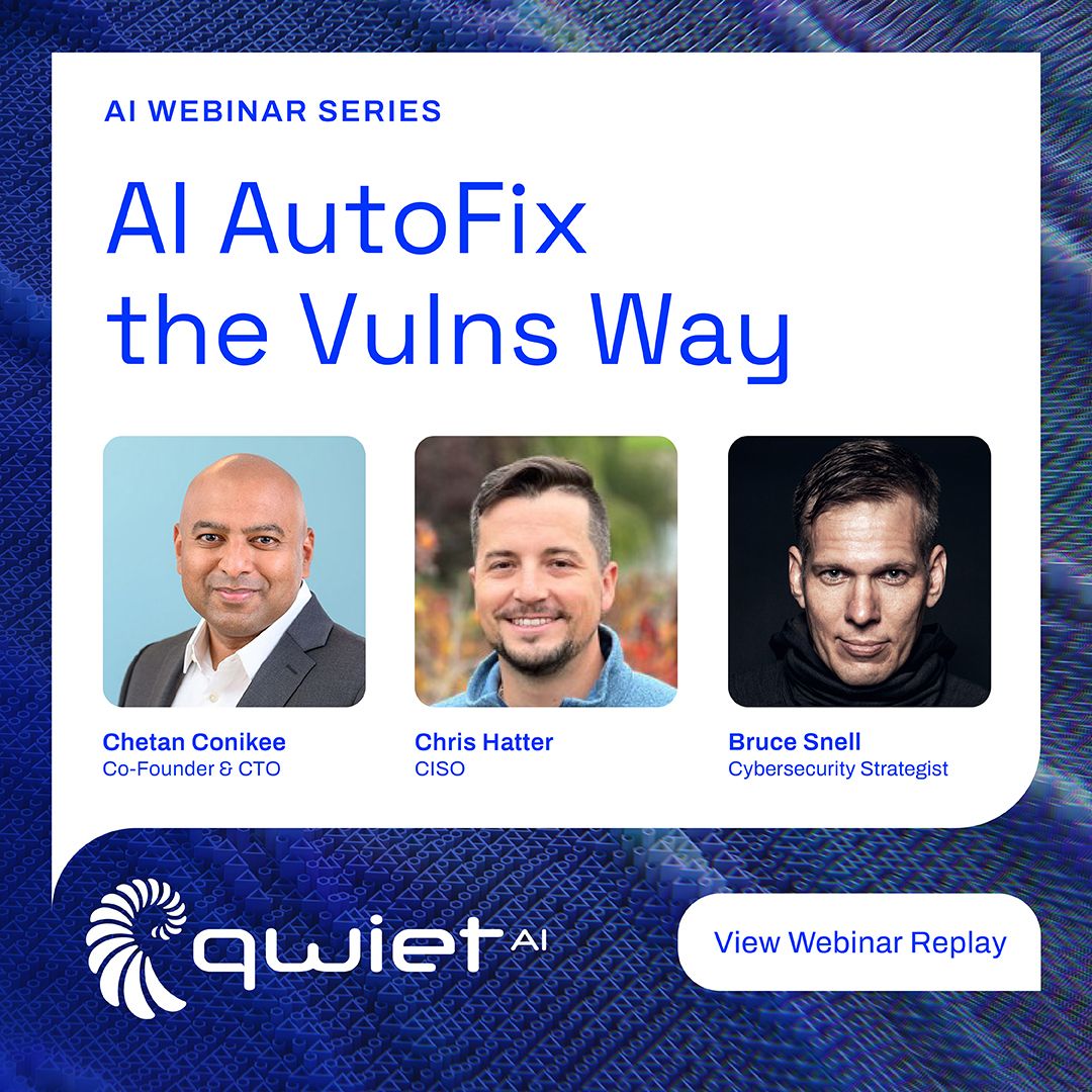 Qwiet AI on LinkedIn: Qwiet AI Webinar Series | AI AutoFix the Vulns Away Qwiet AI on LinkedIn: Qwiet AI Webinar Series | AI AutoFix the Vulns Away