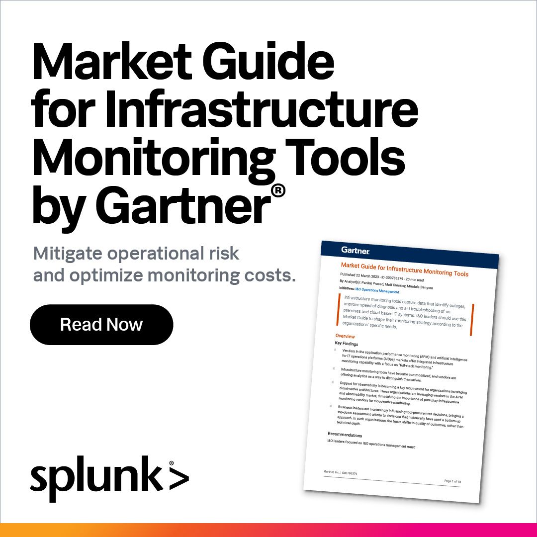 Splunk on LinkedIn: 2023 Gartner Market Guide for Infrastructure ... Splunk on LinkedIn: 2023 Gartner Market Guide for Infrastructure ...