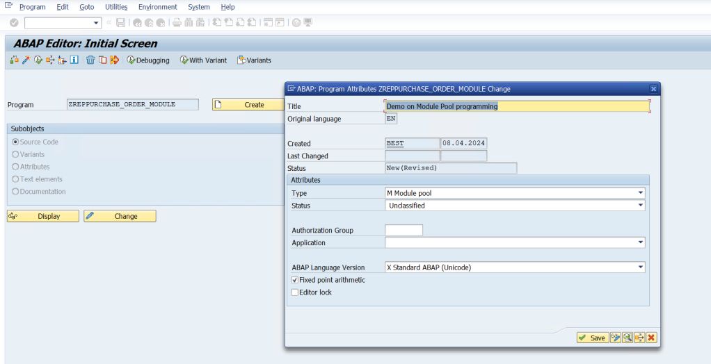 How to start SAP- ABAP module pool program | Swathi Jaddigadde ... How to start SAP- ABAP module pool program | Swathi Jaddigadde ...