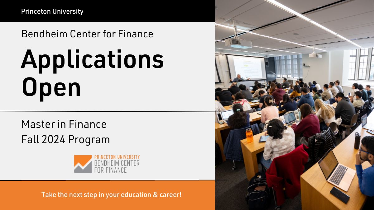 Princeton Bendheim Center for Finance on LinkedIn: Princeton University ... Princeton Bendheim Center for Finance on LinkedIn: Princeton University ...
