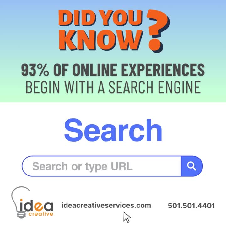 Idea Creative Services on LinkedIn: 🌟 93% of online experiences begin ... Idea Creative Services on LinkedIn: 🌟 93% of online experiences begin ...