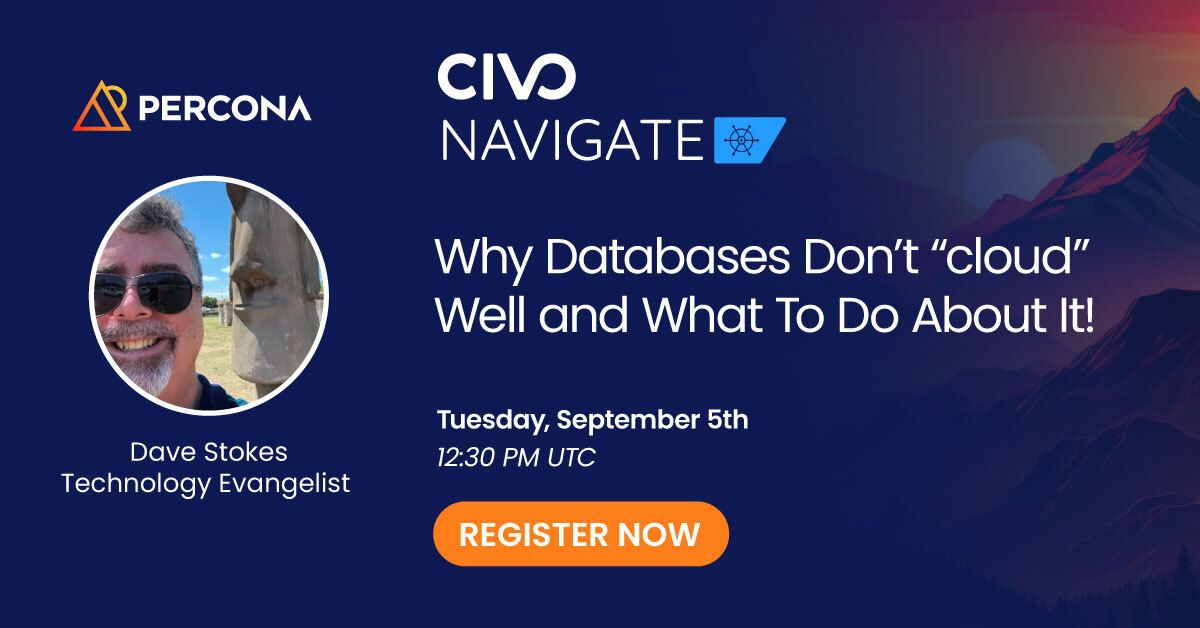 Percona on LinkedIn: Civo Navigate Europe 2023 Percona on LinkedIn: Civo Navigate Europe 2023