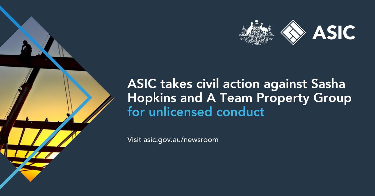ASIC on LinkedIn: ASIC takes civil action against Sasha Hopkins for ... ASIC on LinkedIn: ASIC takes civil action against Sasha Hopkins for ...