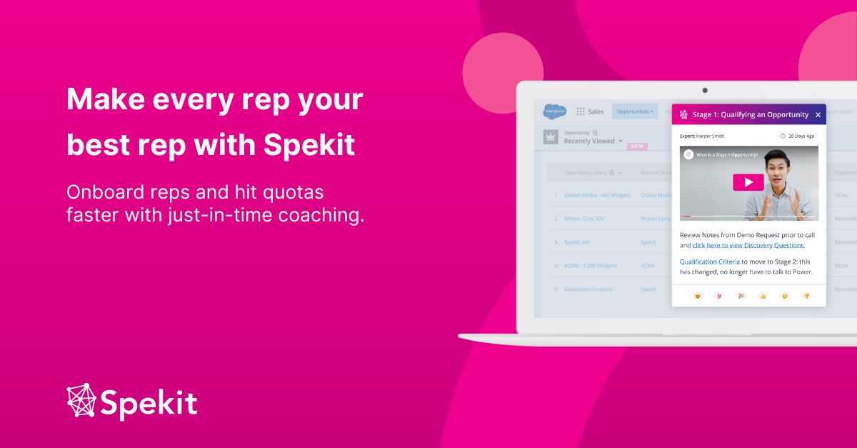 Spekit 🐙 on LinkedIn: Spekit - Unified Sales Enablement Platform ... Spekit 🐙 on LinkedIn: Spekit - Unified Sales Enablement Platform ...