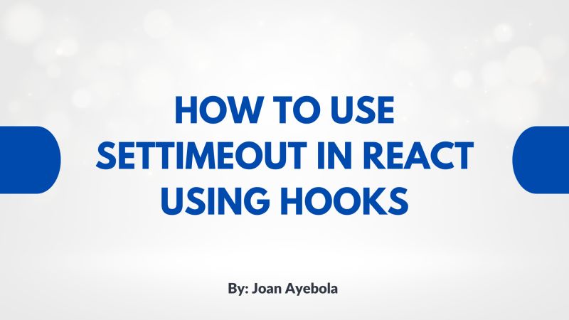 freeCodeCamp on LinkedIn: How to Use setTimeout in React Using Hooks freeCodeCamp on LinkedIn: How to Use setTimeout in React Using Hooks