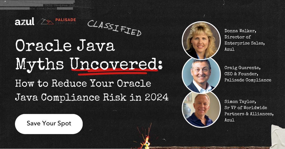 Azul on LinkedIn: Oracle Java Myths Uncovered: How to Reduce Your ... Azul on LinkedIn: Oracle Java Myths Uncovered: How to Reduce Your ...