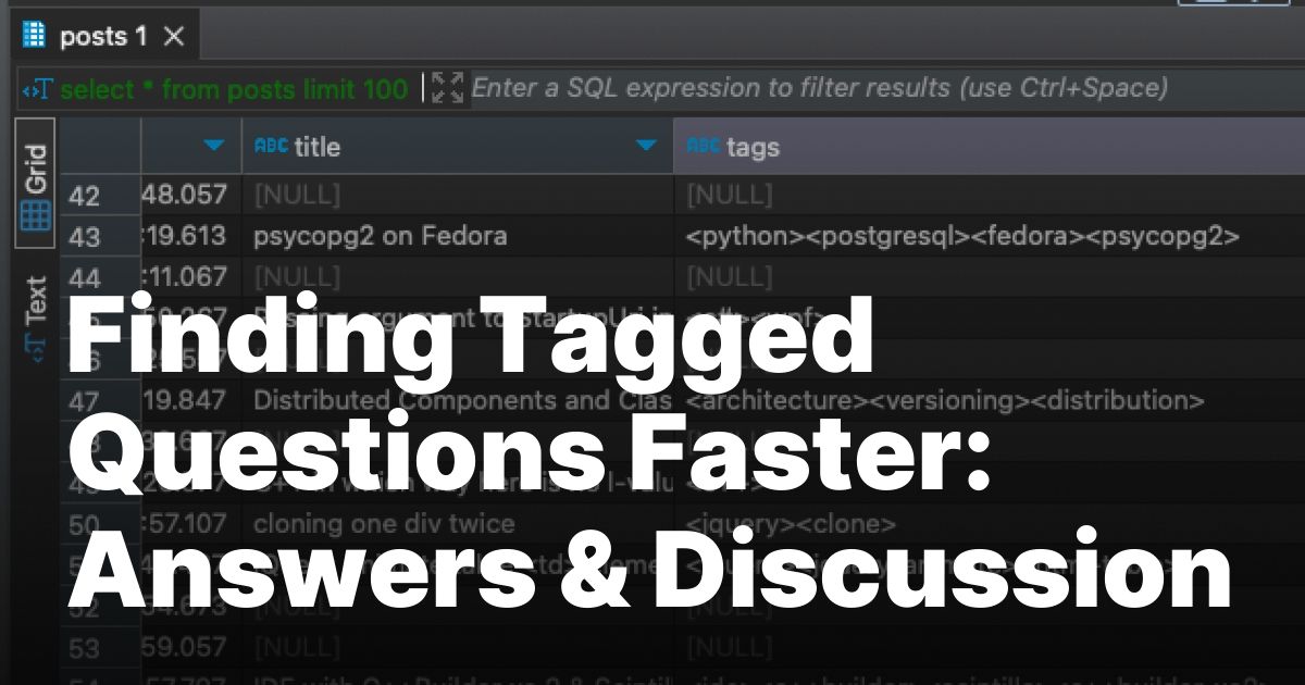 Brent Ozar on LinkedIn: Finding Tagged Questions Faster: Answers ... Brent Ozar on LinkedIn: Finding Tagged Questions Faster: Answers ...
