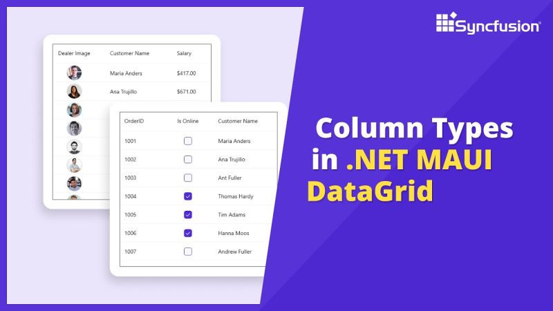 Syncfusion on LinkedIn: Column Types in .NET MAUI DataGrid Syncfusion on LinkedIn: Column Types in .NET MAUI DataGrid