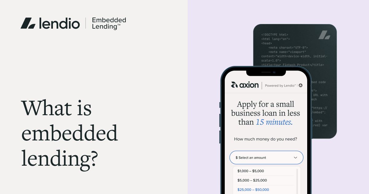Lendio on LinkedIn: #lendio #embeddedlending #embedded #smallbusiness Lendio on LinkedIn: #lendio #embeddedlending #embedded #smallbusiness